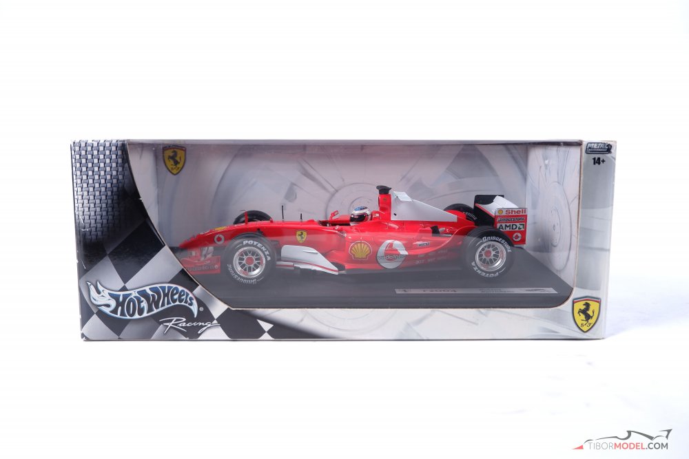 Model car Ferrari F2004 Barrichello, 1:18 Hot Wheels | Tibormodel.com