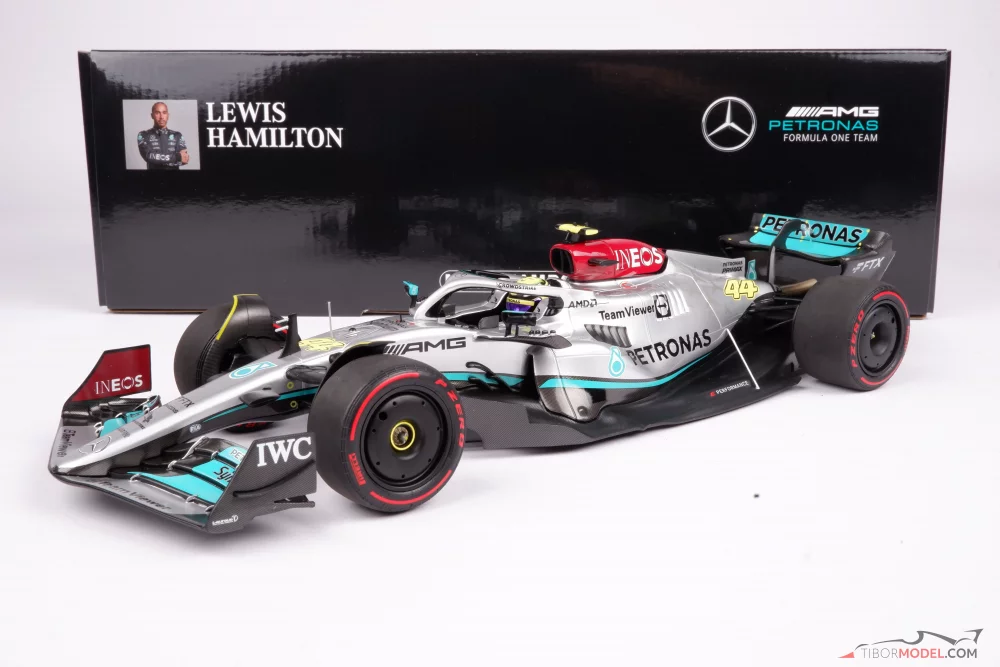 Model car Mercedes W13 Hamilton 2022 Spanish GP | Tibormodel.com