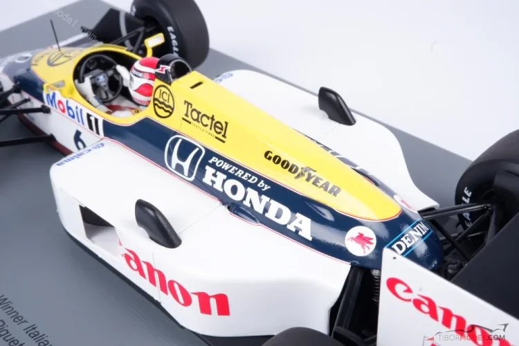 Model car Williams FW11B Piquet 1987, 1:18 Spark | Tibormodel.com