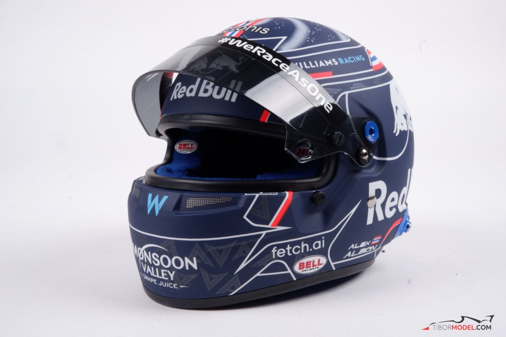 Helmet Alex Albon Williams 2022, 1:2 Bell | Tibormodel.com