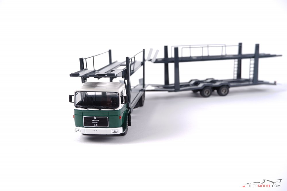 Model truck MAN car transporter with trailer, 1:43 Ixo | Tibormodel.com