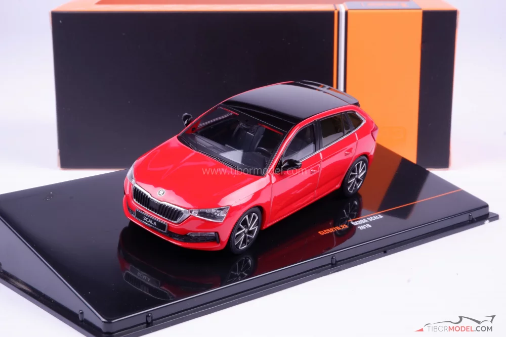 Model car Skoda Scala red, 1:43 Ixo | Tibormodel.com