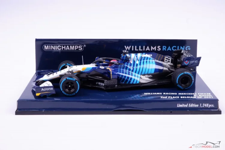 Model car Williams FW43B Russell 2021, Minichamps | Tibormodel.com