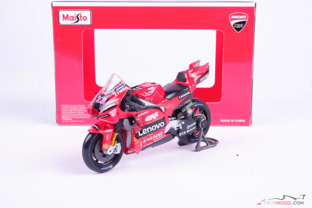 Model motorbike Ducati Bastianini 2023, 1:18 Maisto | Tibormodel.com