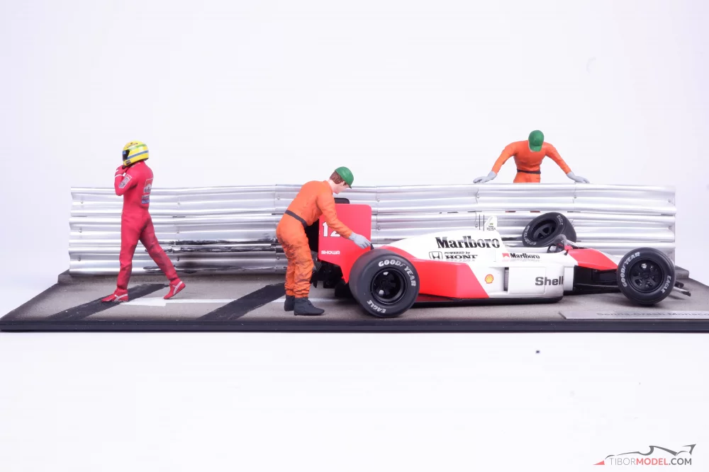 Diorama nehoda Ayrton Senna 1988 Monako, Portier, 1:18 | Tibormodel.com