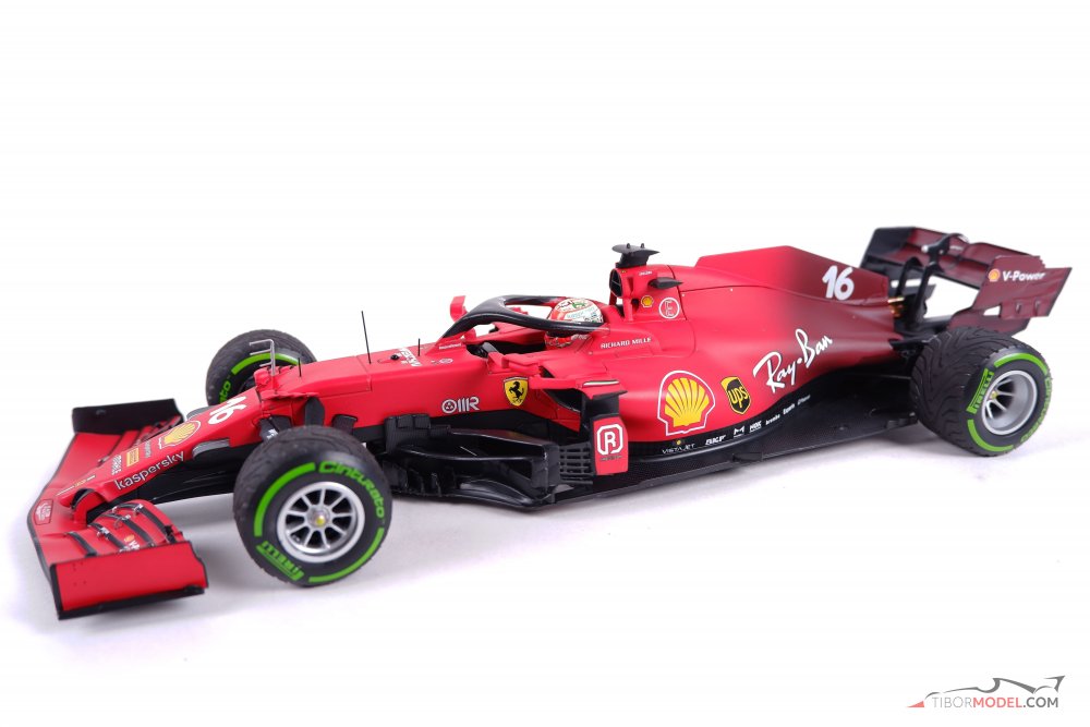 Model car Ferrari SF21 Leclerc 2021, 1:18 BBR | Tibormodel.com